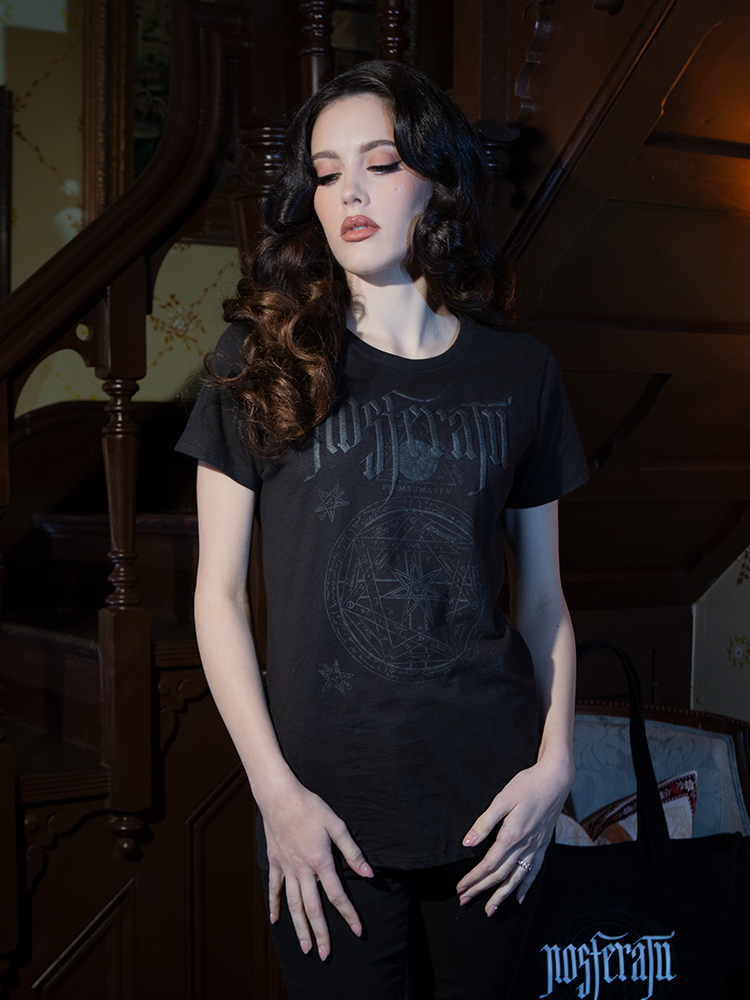 NOSFERATU Occult Fitted T-shirt in Black | Gothic Clothing – La Femme ...