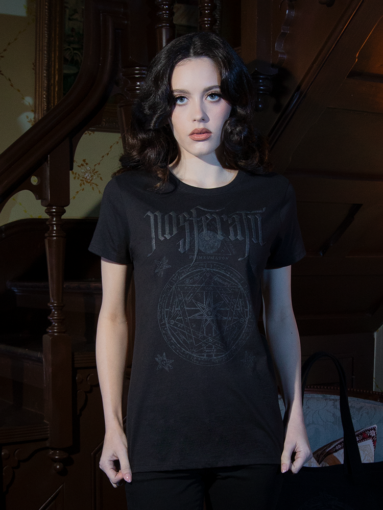 NOSFERATU Occult Fitted T-shirt in Black | Gothic Clothing – La Femme ...