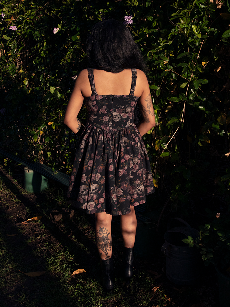 Dark Romance Mini Dress in Decayed Beauty Print | Gothic Clothing – La ...