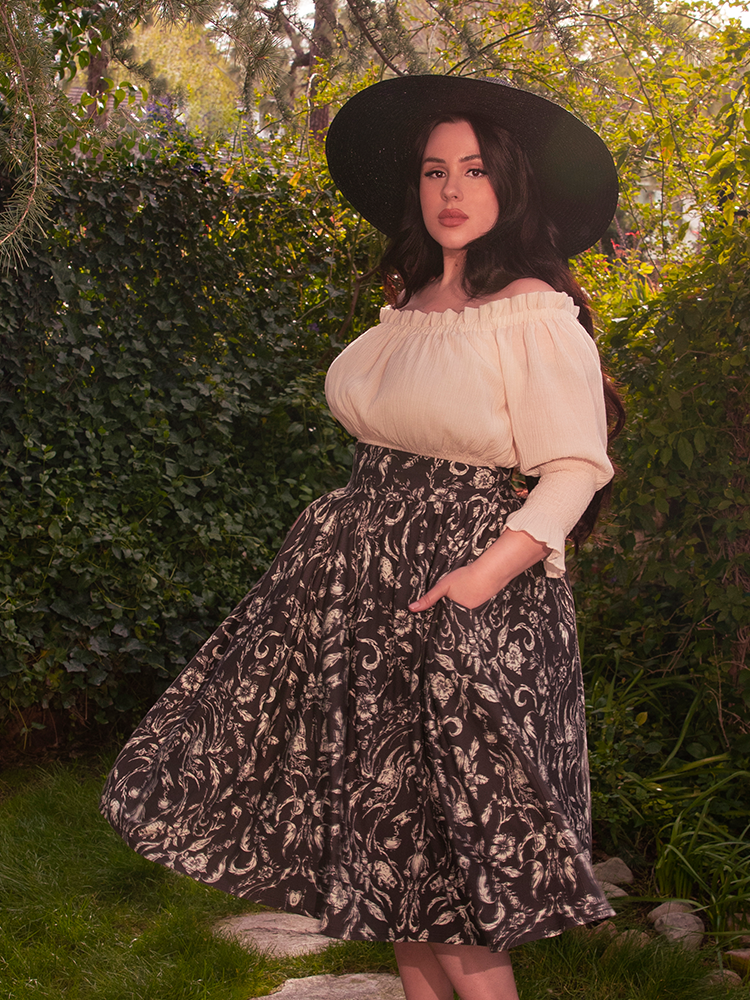 Ritual Peasant Top in Papyrus – La Femme En Noir