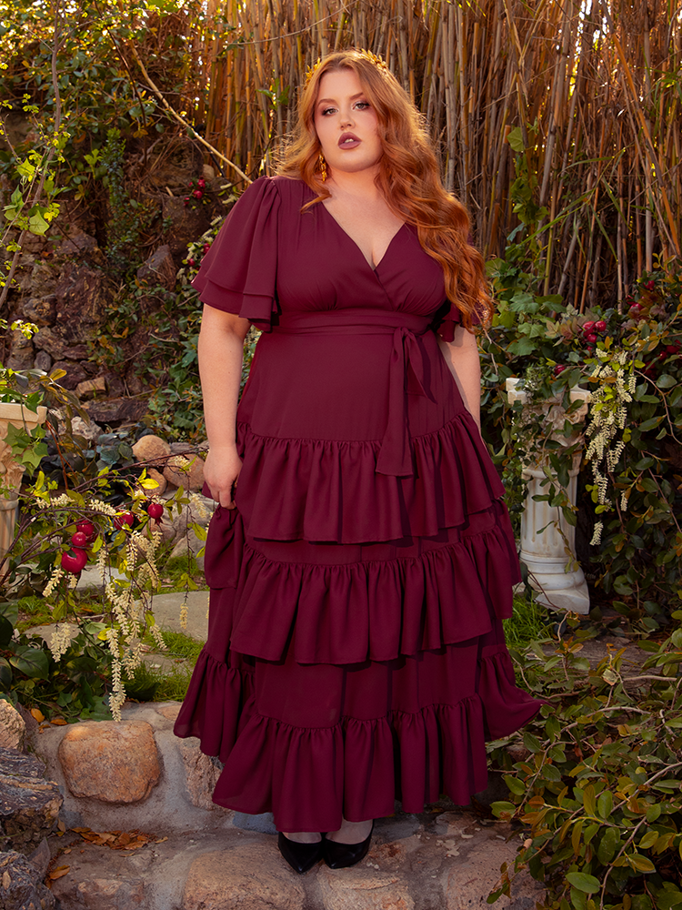 Underworld Dress in Wine Red | Gothic Inspired Dresses – La Femme En Noir