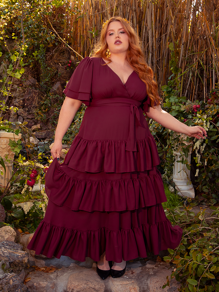 Underworld Dress in Wine Red | Gothic Inspired Dresses – La Femme En Noir