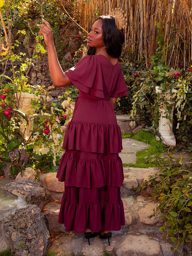 Underworld Dress in Wine Red | Gothic Inspired Dresses – La Femme En Noir