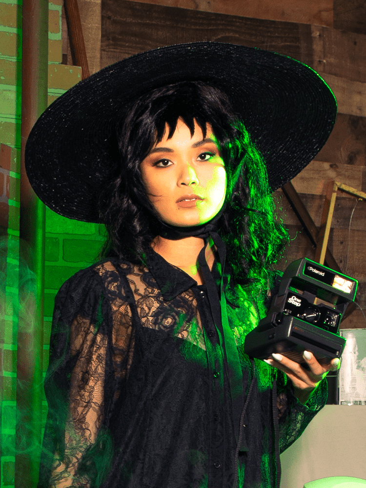 Lydia Sun Hat | Gothic Glamour Clothing – La Femme En Noir