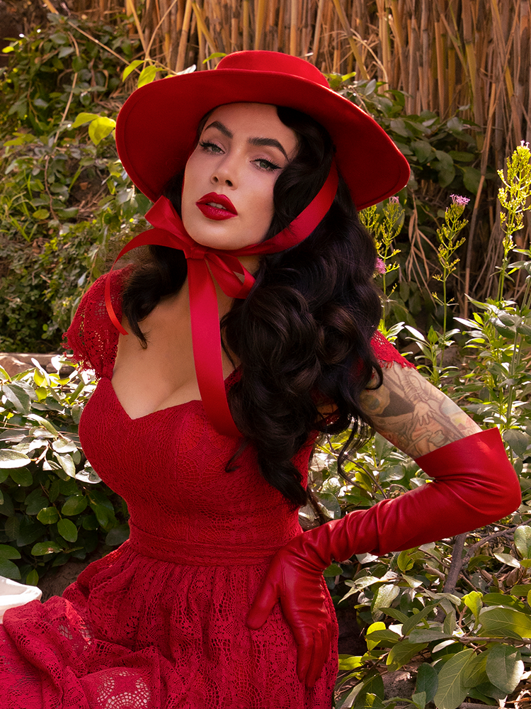 Southern Gothic Bustier Top in Crimson | Goth Style Dresses – La Femme ...